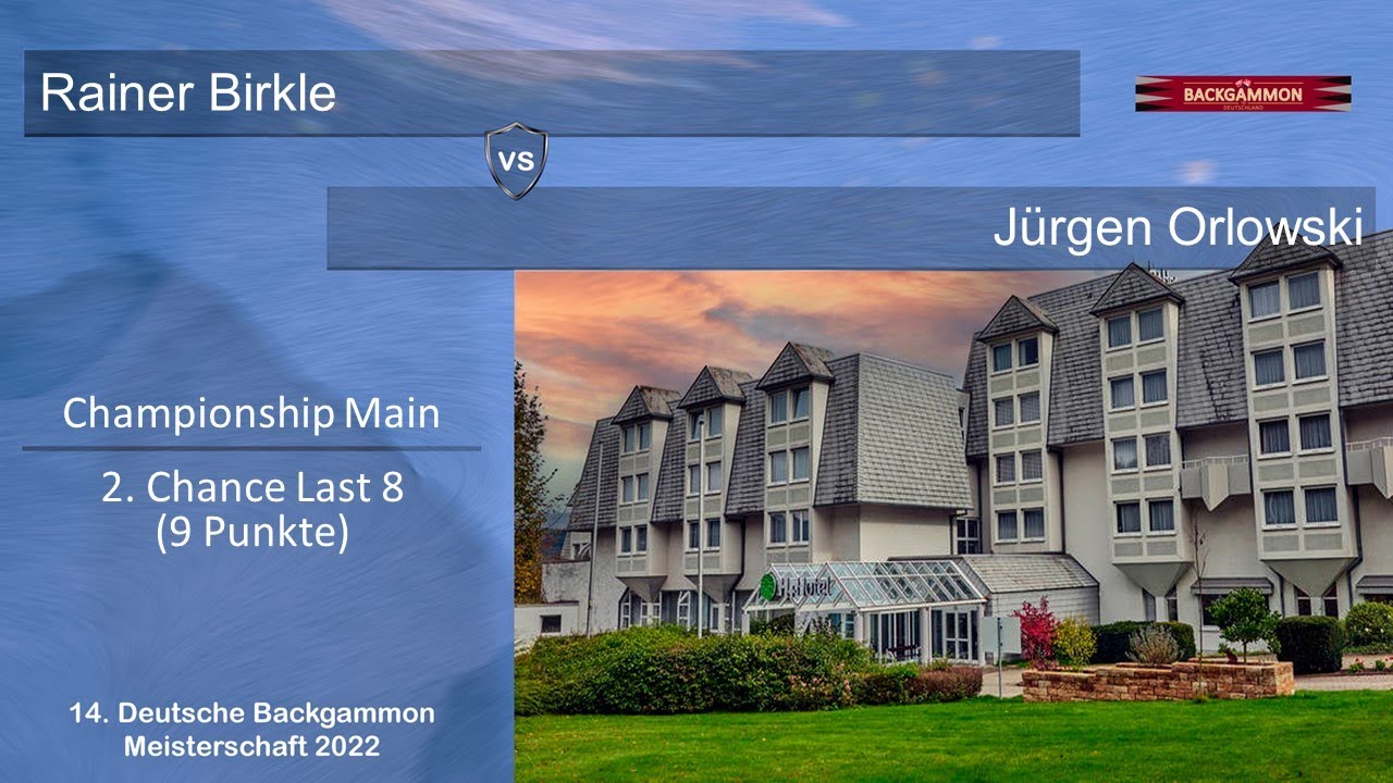 Rainer Birkle vs Jürgen Orlowski Championship Main 2. Chance Last 8 (9 ...