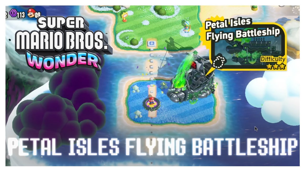 Petal Isles Flying Battleship - Super Mario Bros Wonder - YouTube