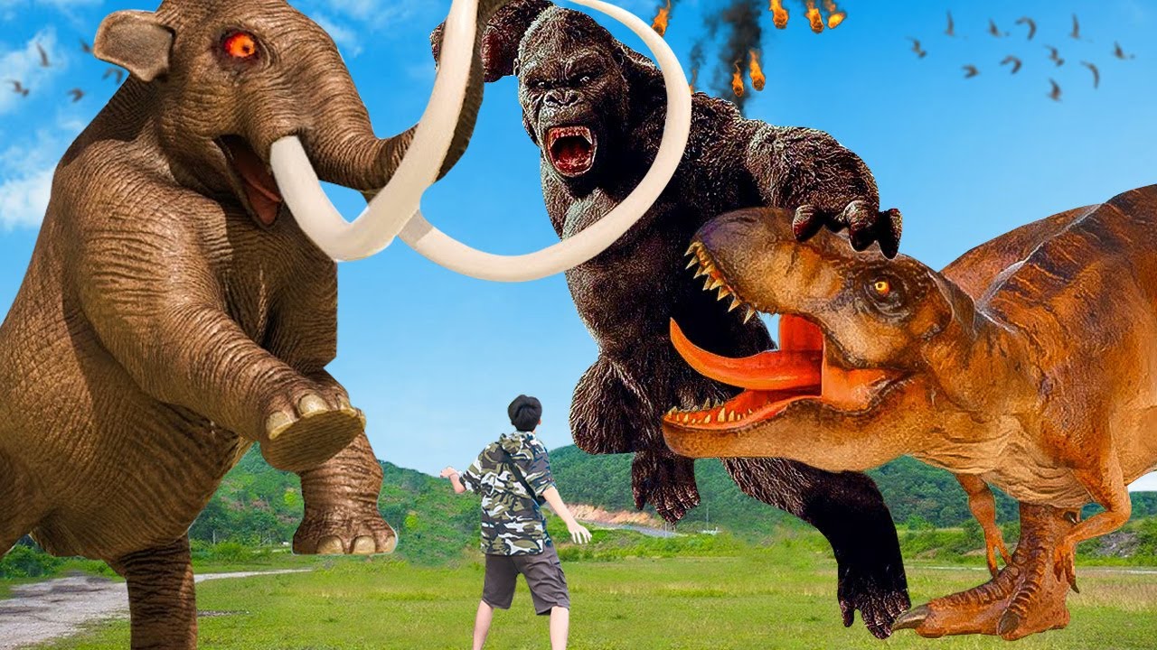 Last Blockbuster Dinosaur T rex Attack | T-rex Chase 5 | Adventure Rexy ...