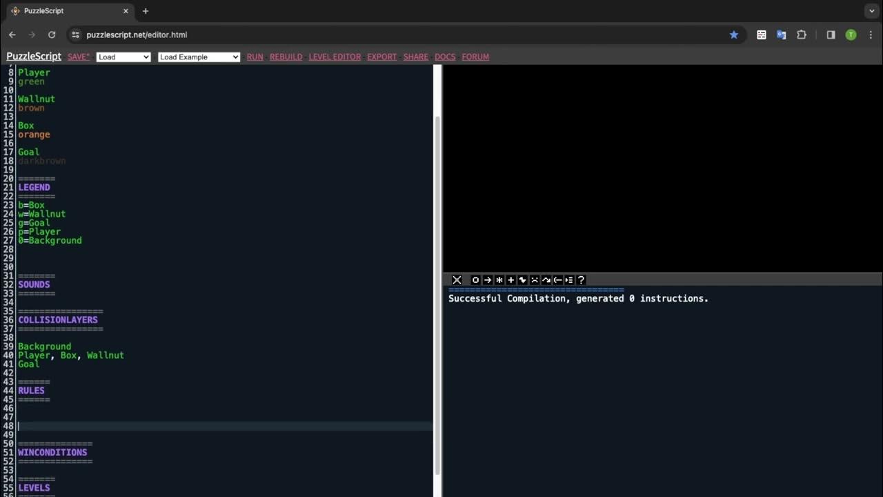 Puzzlescript Guide №1-делаем Sokoban - YouTube