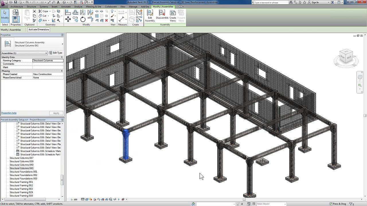 Precast Workflows in Revit 2013: Assemblies - YouTube