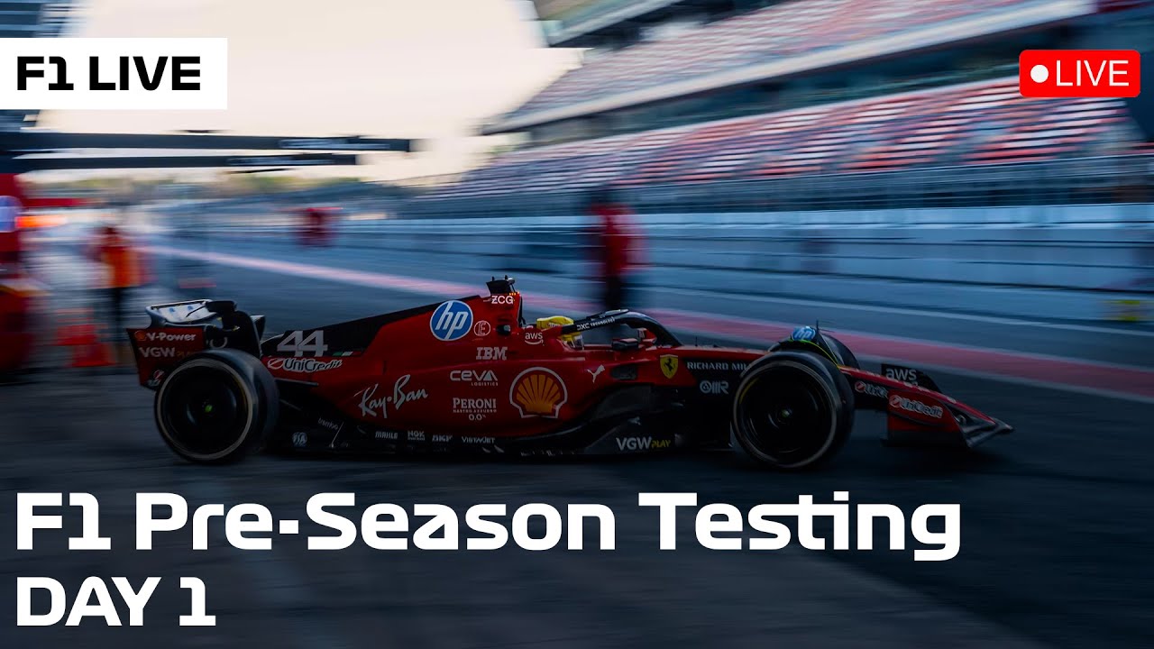 F1 Pre-Season Testing Day 1 - Commentary + Live Data - YouTube
