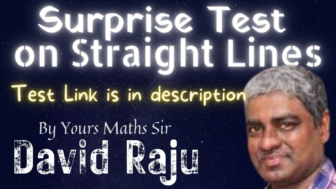 Surprise Test (online )on Straight Lines:01 (Test Link is in ...