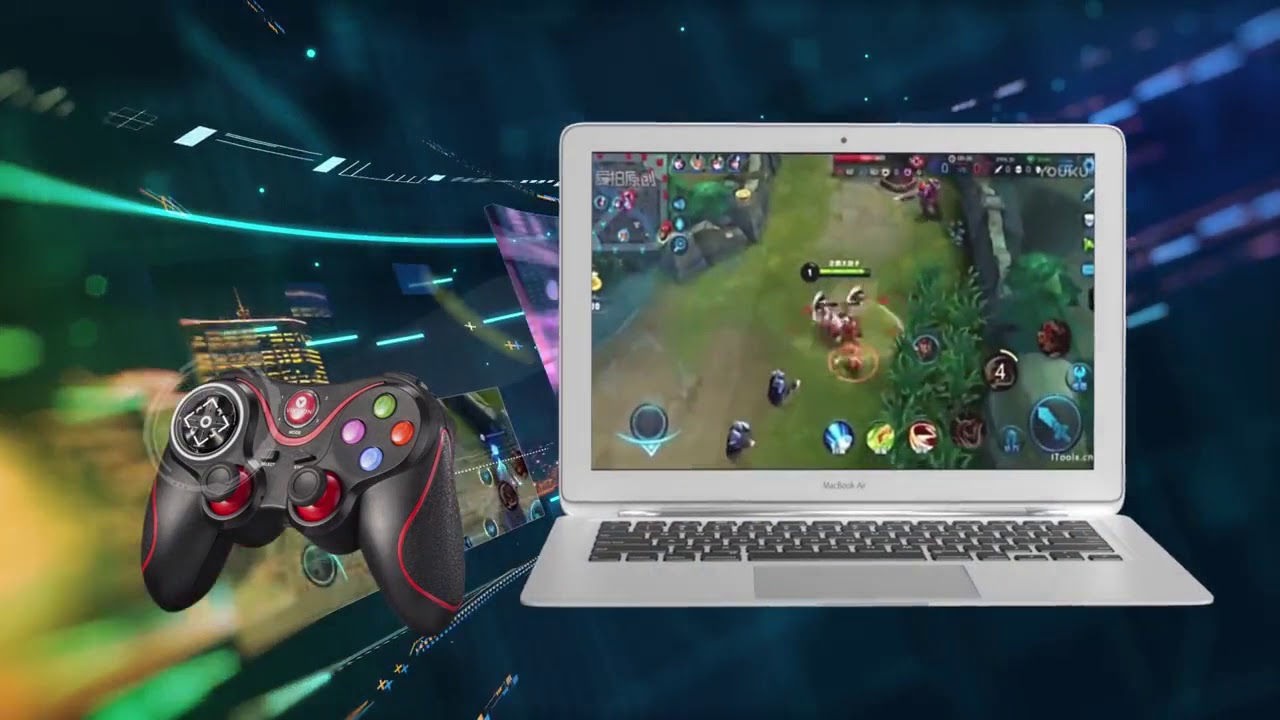 Джойстик геймпад VINYSON. Bluetooth (Android-IOS-PS3-Windows) - YouTube