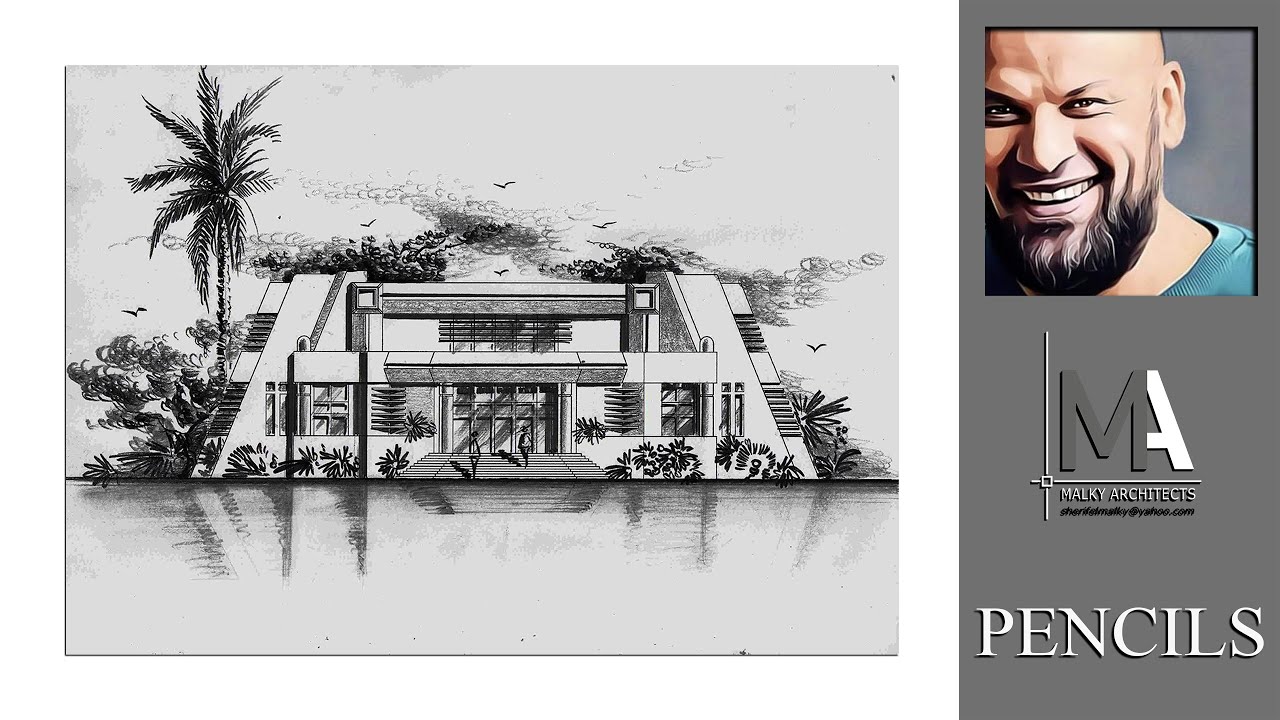 How to Draw with Pencil Step by Step #architecture #rendering - YouTube