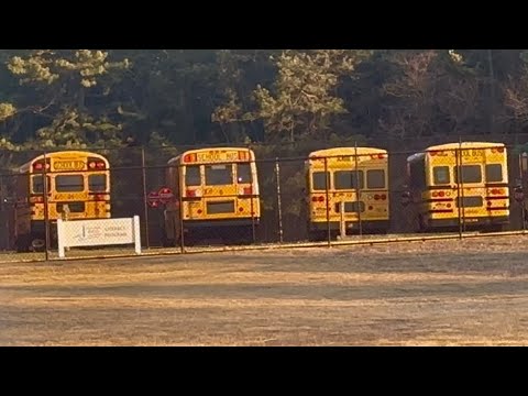 Eastern Suffolk BOCES School Buses parked at the Yard, 2009 Thomas C2 ...