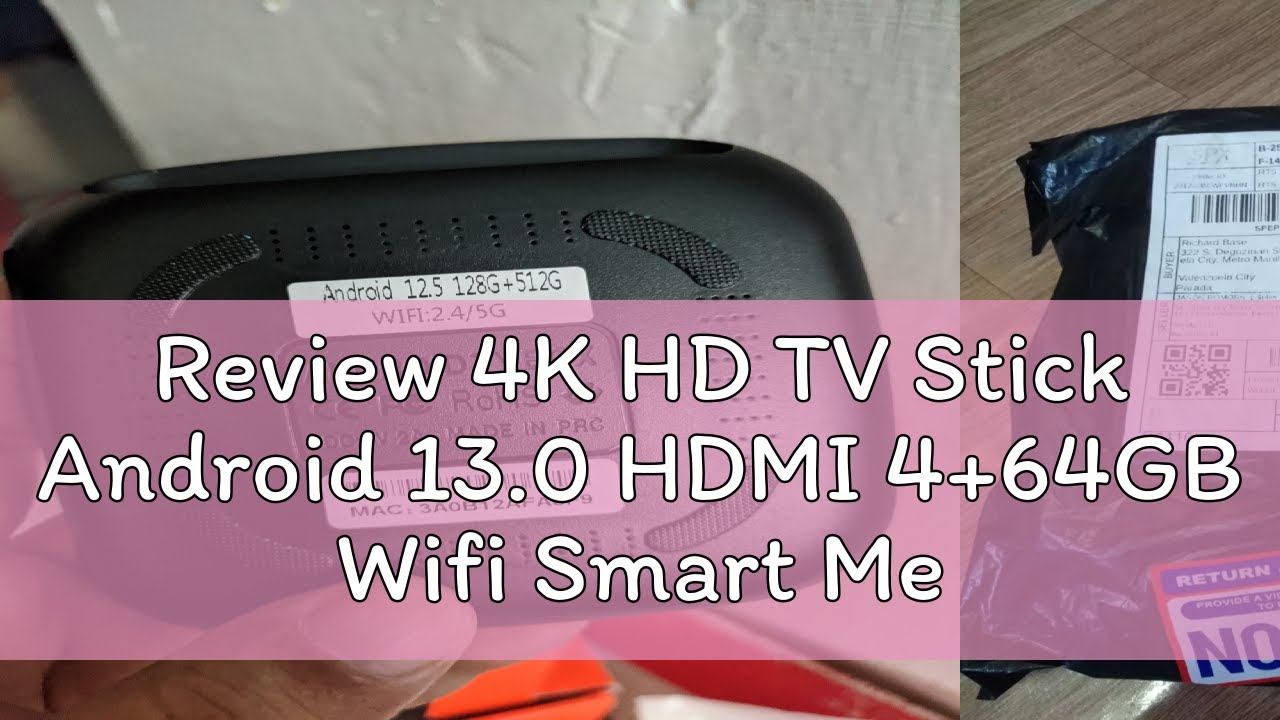 Review 4K HD TV Stick Android 13.0 HDMI 4+64GB Wifi Smart Media Player ...