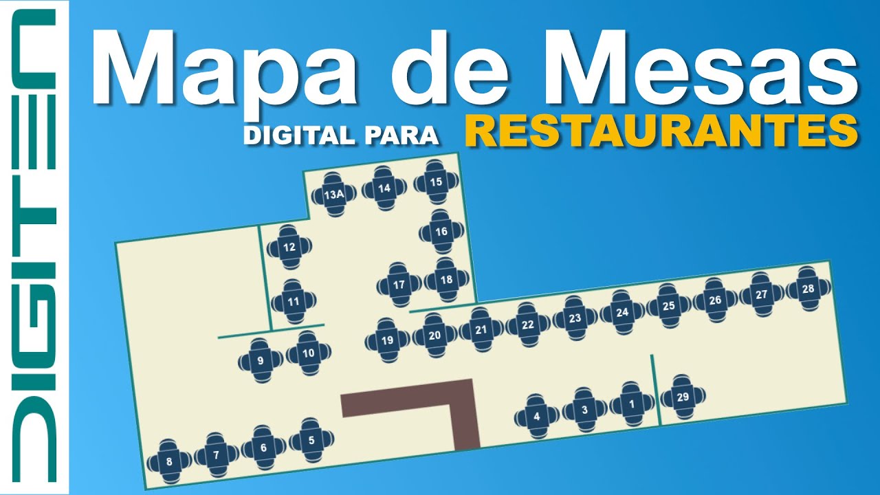 Como hacer mapa de mesas para tu restaurante / How to make a digital ...