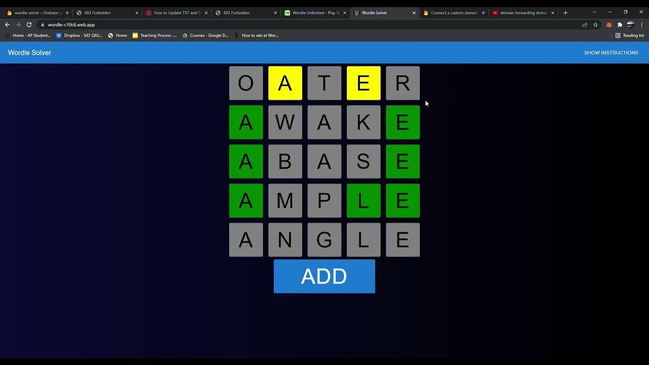 Wordle Solver GunnHacks 8.0 - YouTube