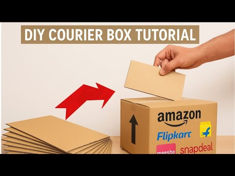 Make Your Own DIY Courier Box at Home | Cardboard Box Tutorial ...