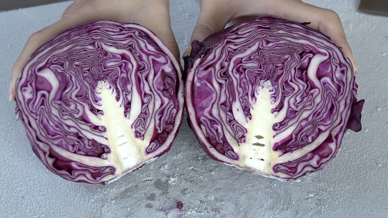 Red Cabbage Ice Cream Rolls - how to make rolled Ice Cream with Healthy ...