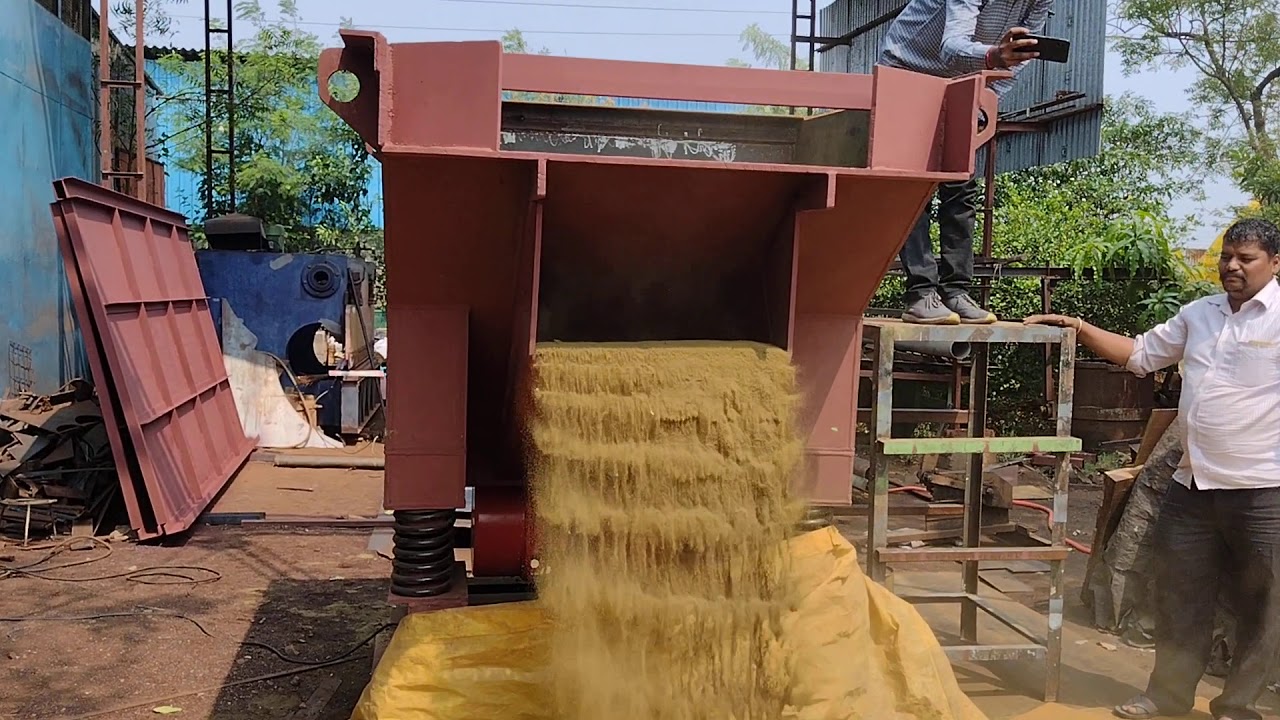 sand core crushing machine - YouTube