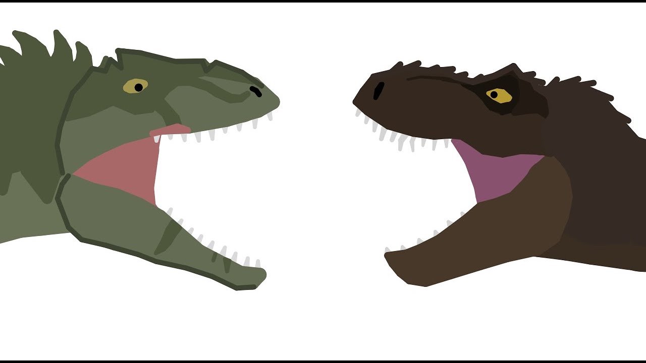 Prologue T-Rex vs Prologue Giganotosaurus Animation - YouTube