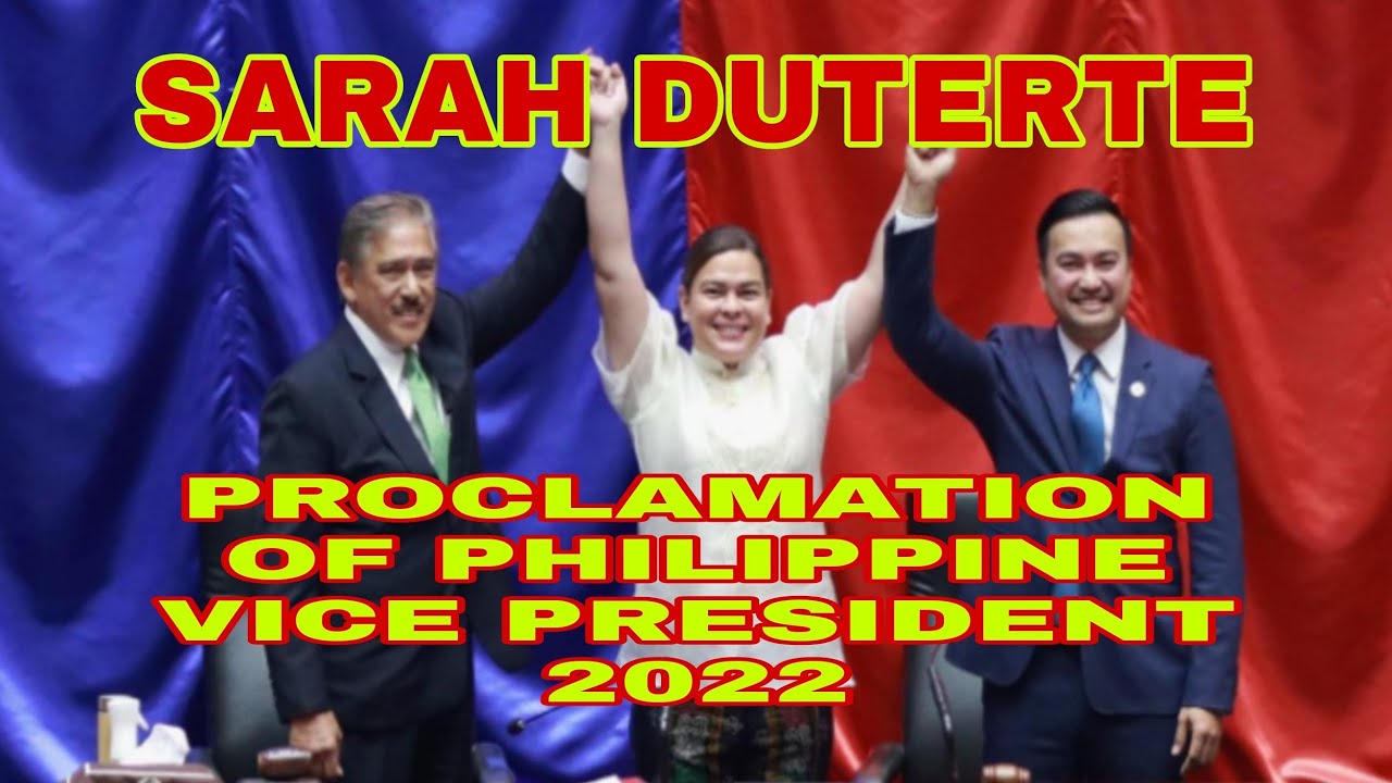 Proclamation of vice president 2022 | Sarah duterte - YouTube