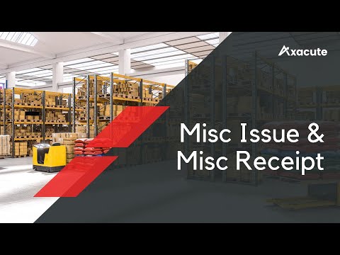 WAREHOUSE | Misc Issue & Receipt | Axacute - YouTube