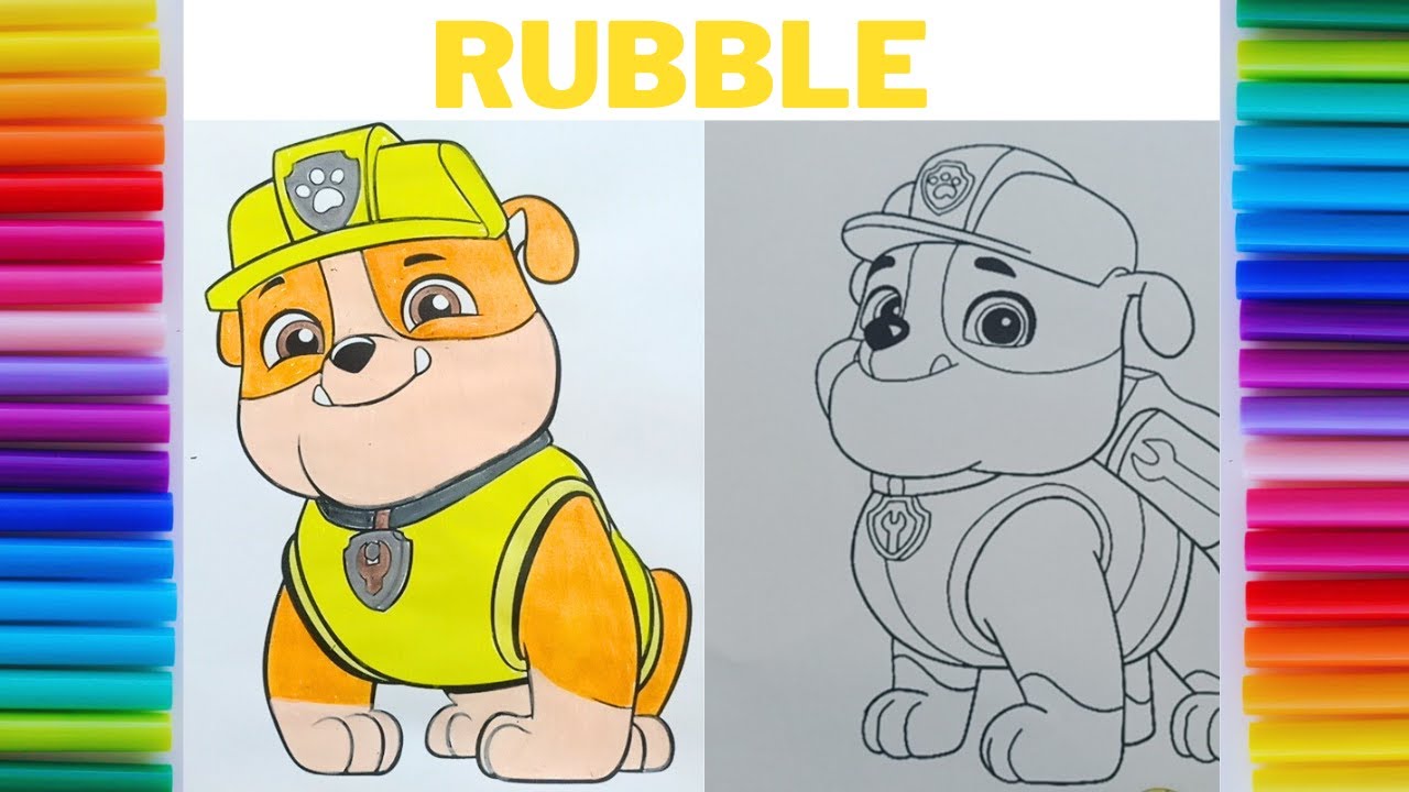 "Rubble Coloring Page with Marker" - YouTube