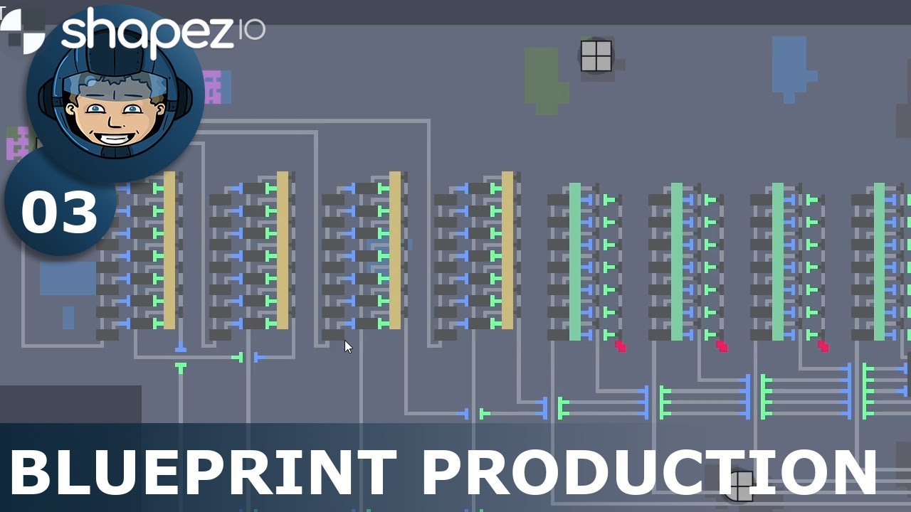 HUGE BLUEPRINT PRODUCTION: shapez.io - Ep. #3 - Edited Gameplay - YouTube