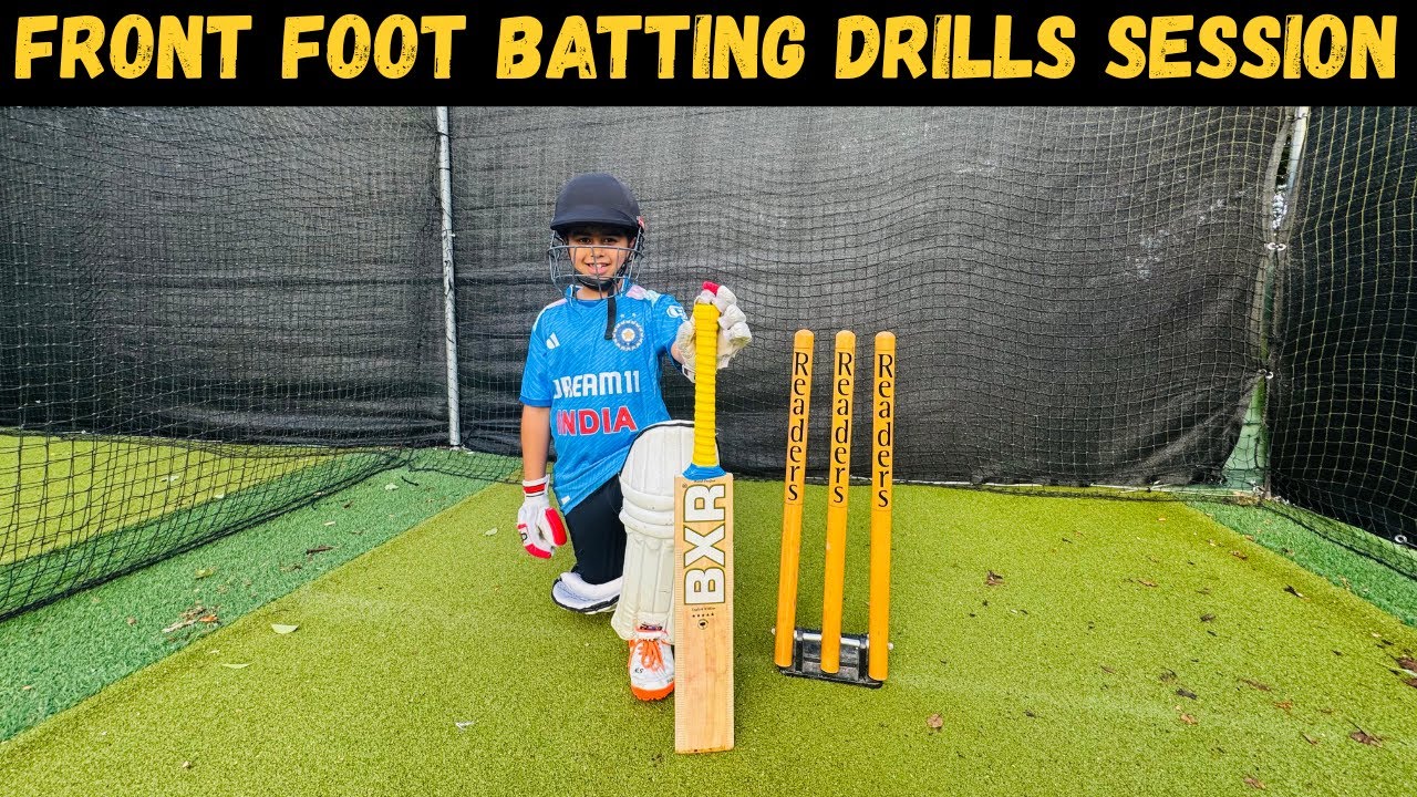 FRONT FOOT BATTING DRILLS | STRAIGHT DRIVE | ON DRIVE | OFF DRIVE ...