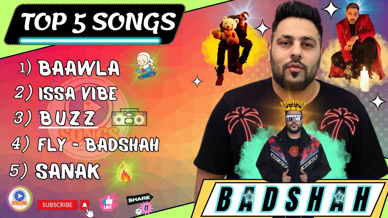 Badshah 🤠 Top 5 Rap Songs | ☠️ Must Listen Now ☠️ | SONGS | #badshah ...