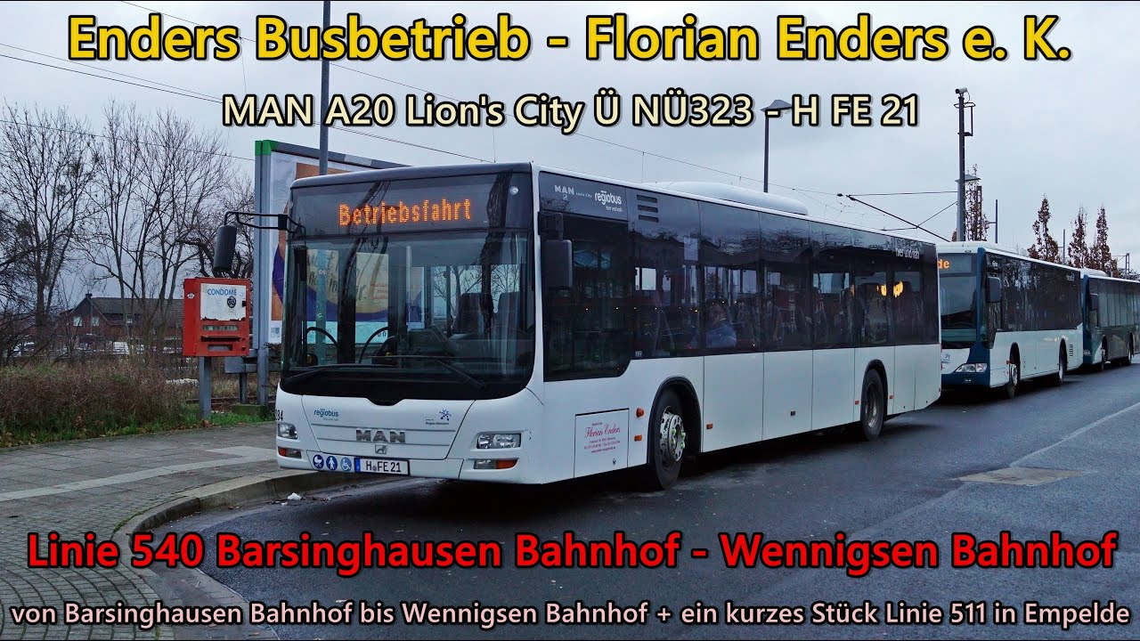 [Sound] Bus MAN A20 Lion's City Ü NÜ323 von Enders Busbetrieb - H FE 21 ...