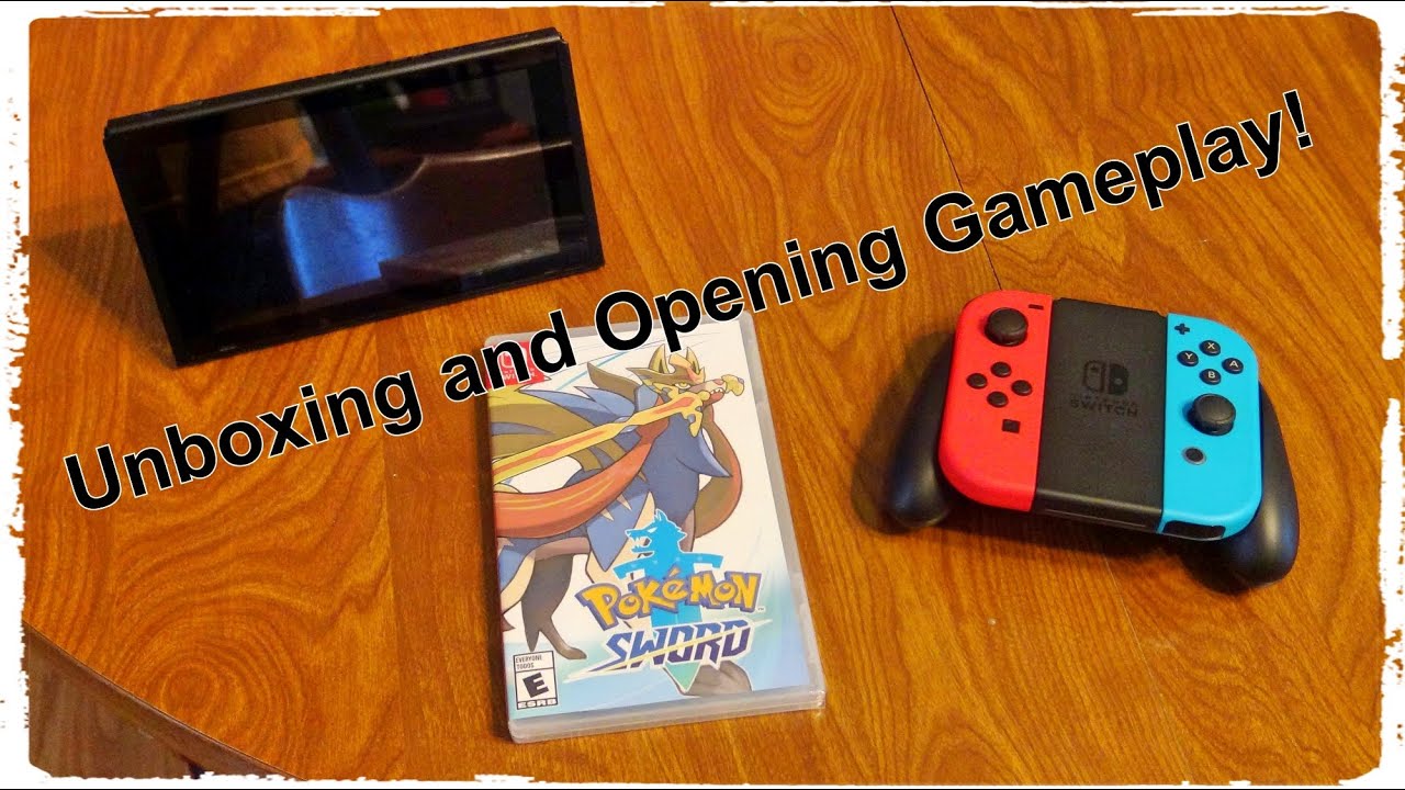 Pokemon Sword Unboxing and Opening Gameplay Nintendo Switch - YouTube