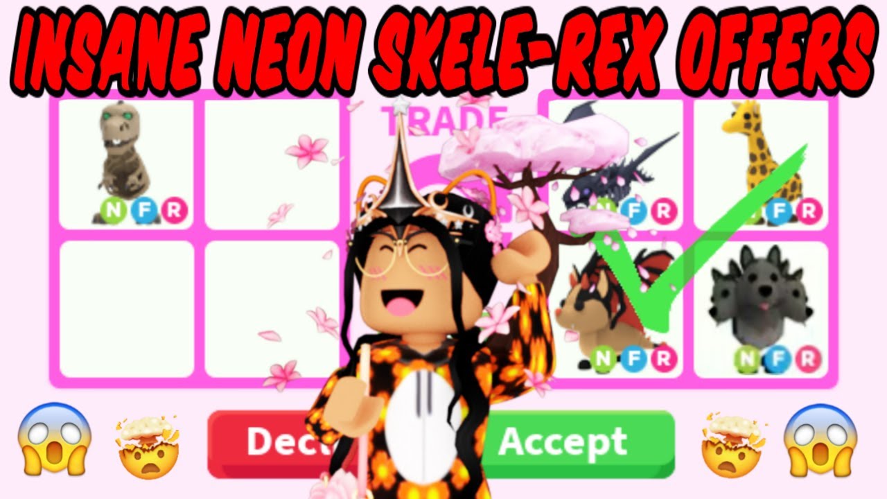 What people trade for a NEON SKELE-REX on ADOPT ME!! 😱 - YouTube