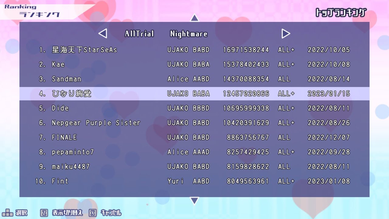 LIKE DREAMER (v1.13) Nightmare All Stage Tour Scorevival 12.45b (UJAKO ...