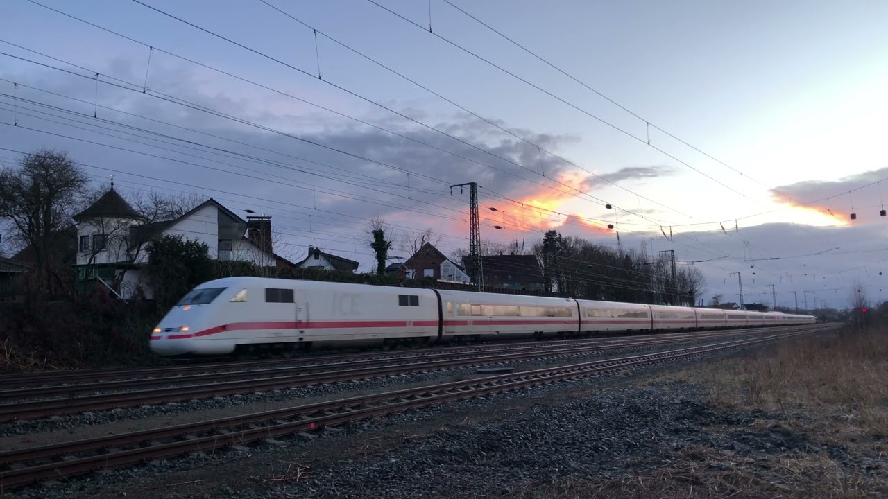 ICE zu später Stunde Richtung Hannover - YouTube