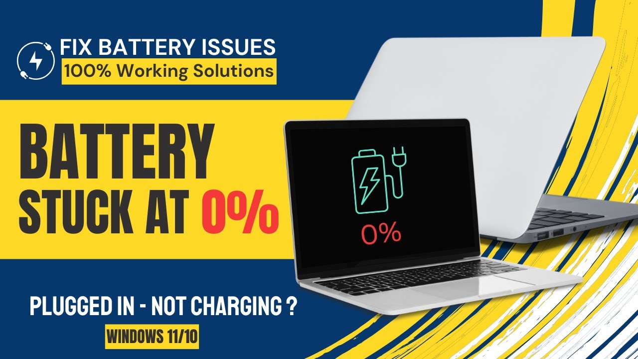 Laptop Battery Stuck at 0%? Fix Plugged In But Not Charging - All ...