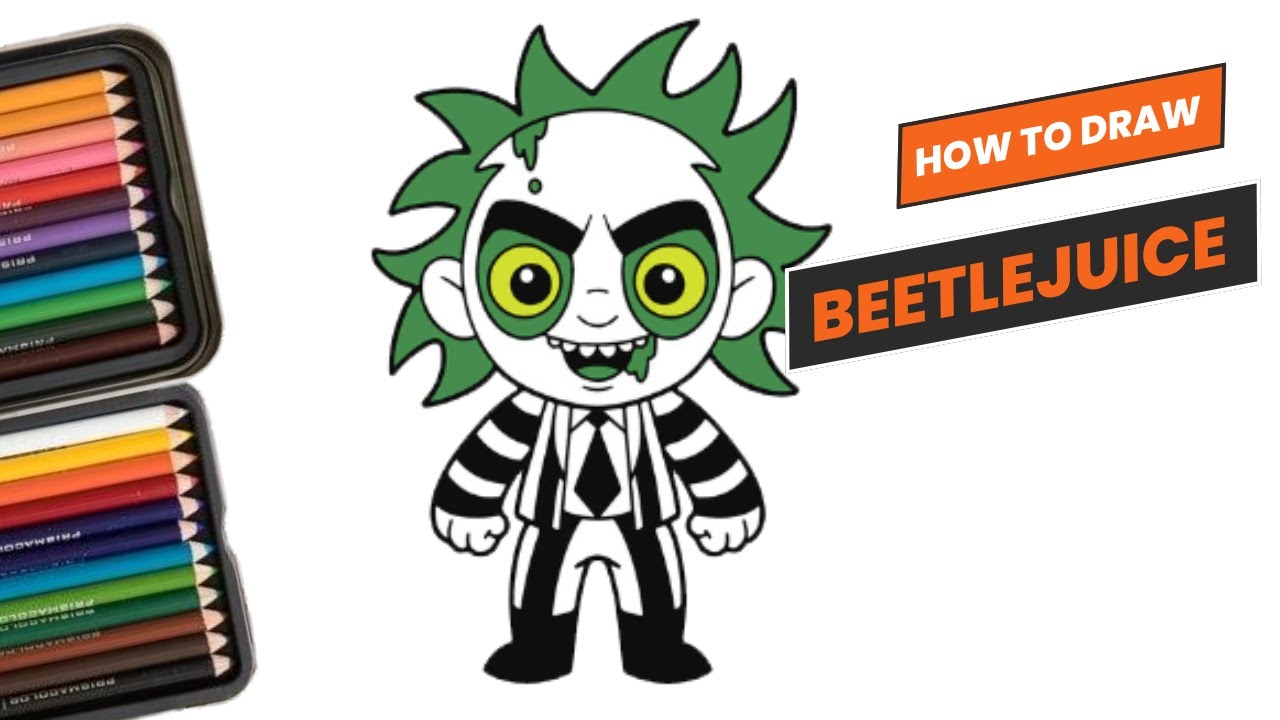 Drawing Beetlejuice step by step || Drawing Tutorial - YouTube