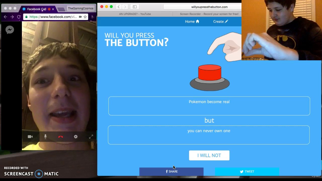 WILL U PRESS DA BUTTON? PART 2 WITH DEATHCOW777 - YouTube