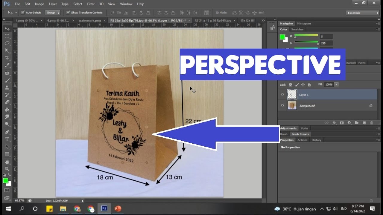 Cara Membuat Desain Mockup Paper Bag/ Tas Kertas di Photoshop ...