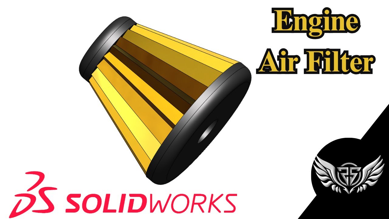 How to Create an Engine Air Filter Model in SolidWorks - YouTube