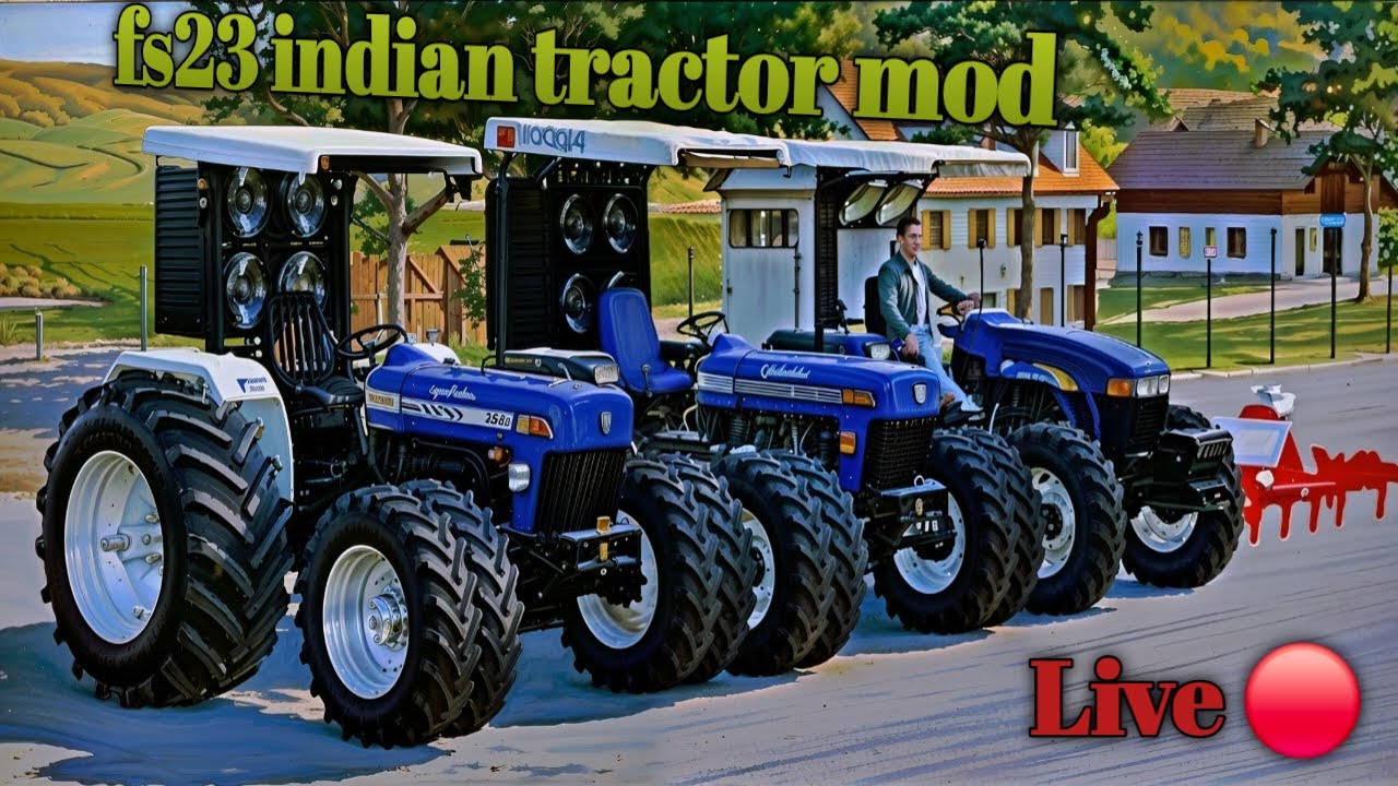 Live streaming of 🌾tractor Lover 6300 fs22 indian tractor mod buldozer ...