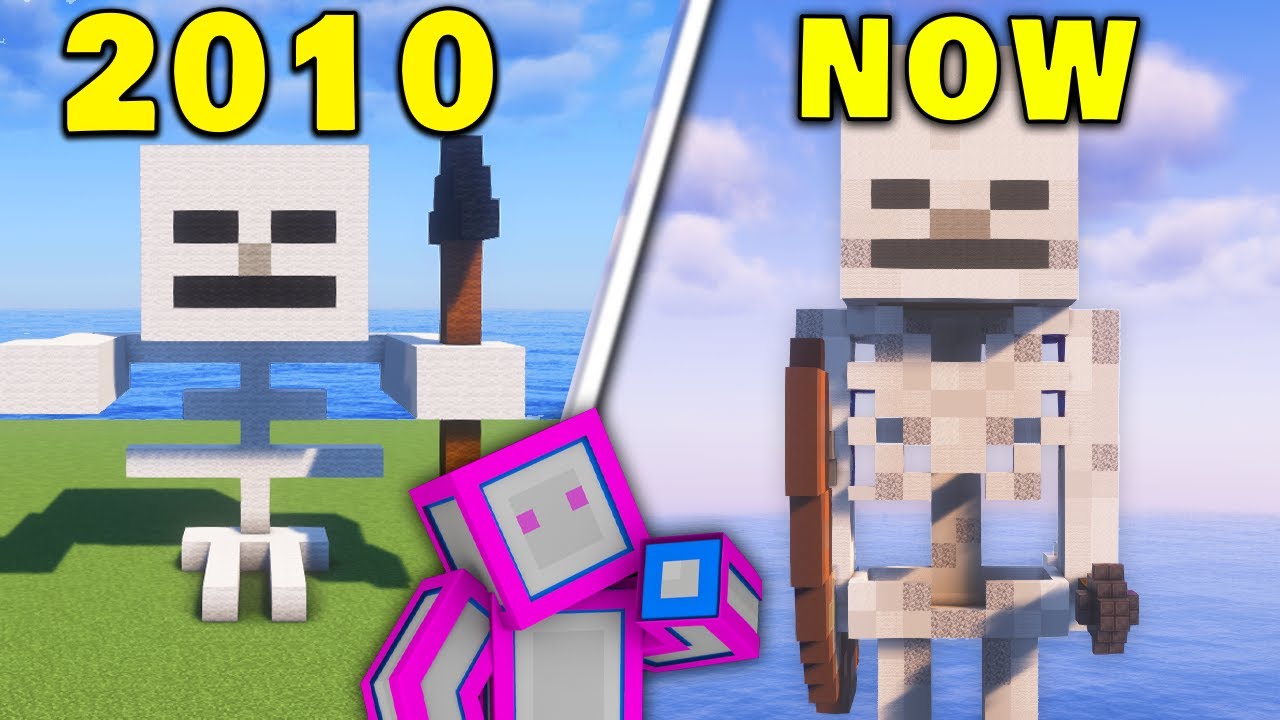 Upgrading The OLDEST Skeleton Build in Minecraft! - YouTube