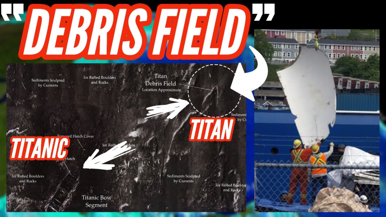 Titan Sub debris field map revealed *Next to Titanic* - YouTube