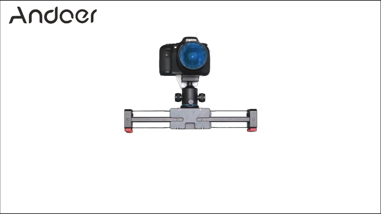 Andoer V2-500 Track Dolly Slider 50cm Rail Shooting Video Stabilizer ...