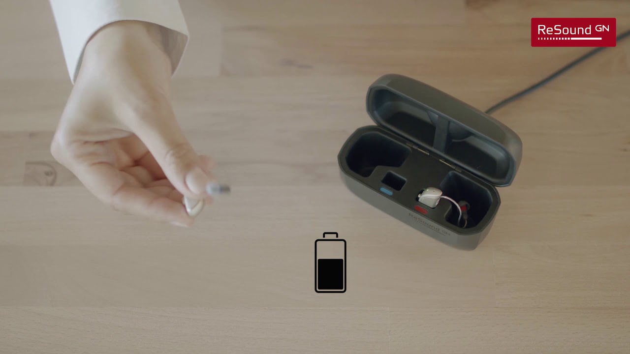 ReSound ONE: Place hearing aid in Standard charger - YouTube