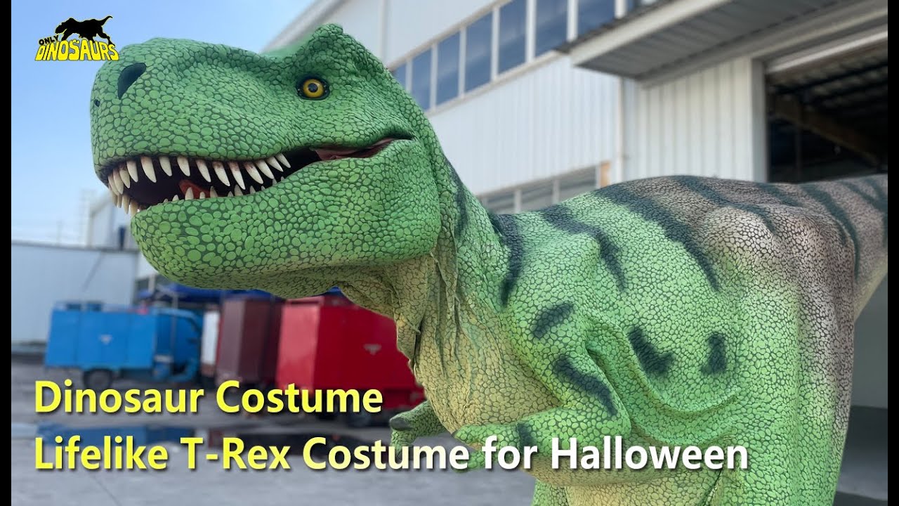 Lifelike T-Rex Costume for Halloween | Dinosaur Costume - YouTube