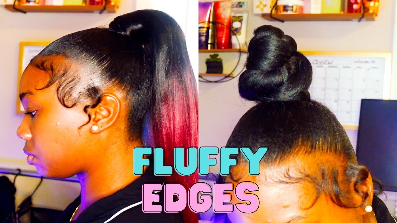 Style Baby Hairs | fluffy edges | #4chair #naturalhair - YouTube