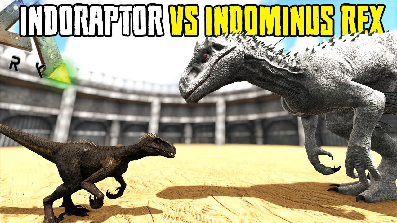 *NEW* INDORAPTOR VS *NEW* INDOMINUS REX | ARK SURVIVAL EVOLVED - YouTube