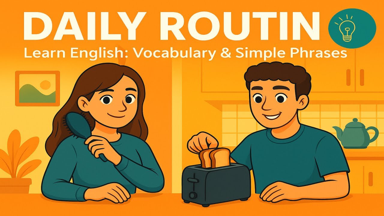 Learn English: Daily Routine Vocabulary & Simple Phrases | Daily English A1–A2 for Beginners ...
