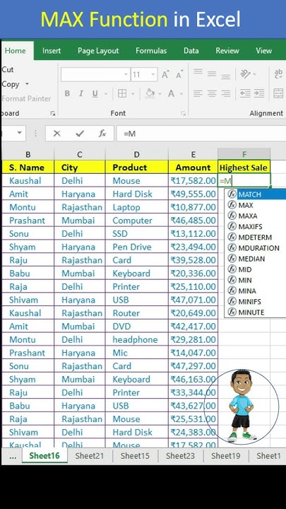 Max Function In Excel Msexcel Excel Exceltips Exceltutorial Microsoftexcel Shorts 7231