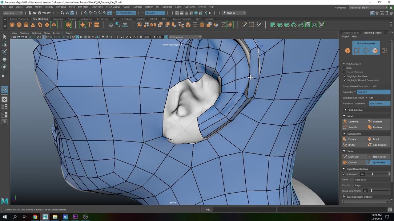 3 How to Retopolize Human Head in Maya (Ear & Neck) Part 3 - YouTube