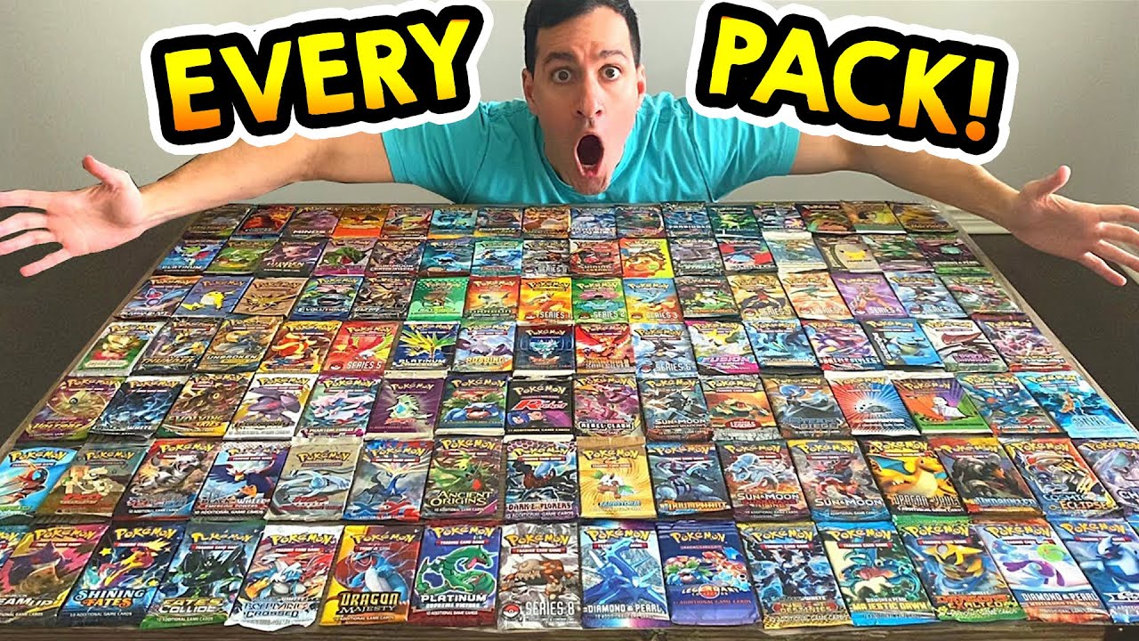 Opening EVERY Pack Of Pokemon Cards - YouTube