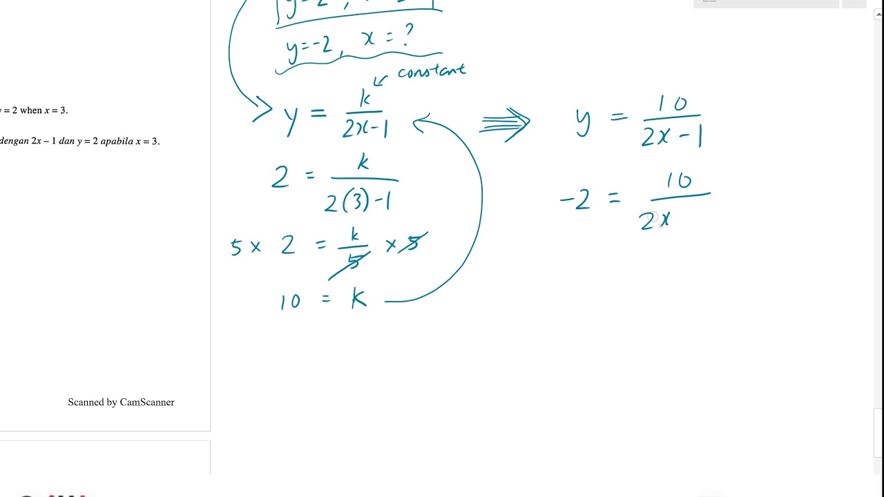 SPM Mathematics 2017 Paper1 Q38 F5 Chapter5 Variation - YouTube