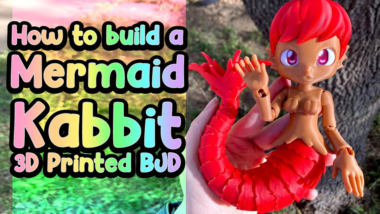 How to Make a Mermaid Kabbit 3D Printed BJD :) #balljointeddoll #bjd ...