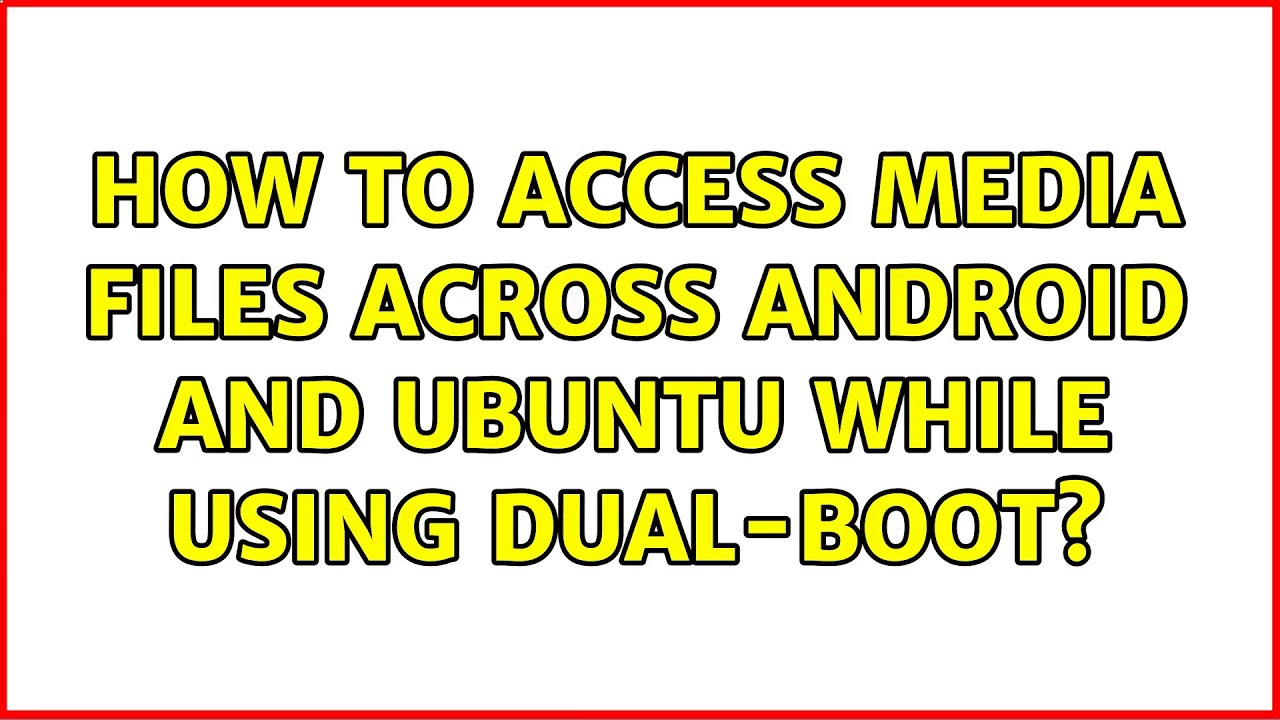 Ubuntu: How to access Media Files across Android and Ubuntu while using ...