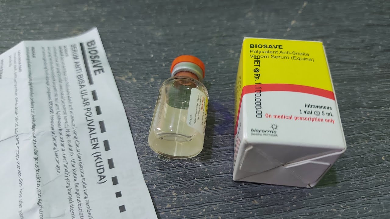 Anti Venom Serum Anti Bisa Ular - YouTube
