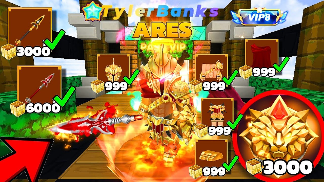 *NEW* Over Powered ARES ARMOR SET, ARES SPEAR and ARES SHIELD in ...